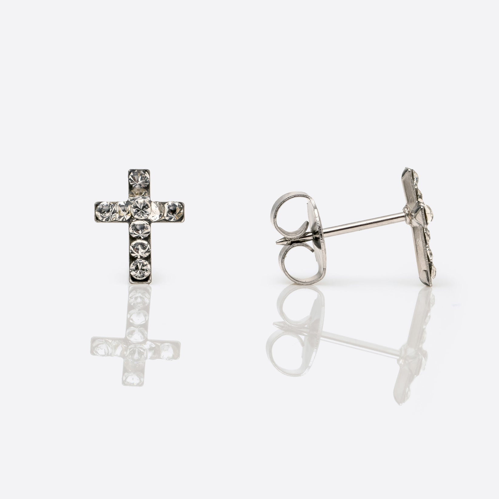 System 75 Crystal Cross Piercing Studs - 4mm - Stainless Steel – STUDEX®