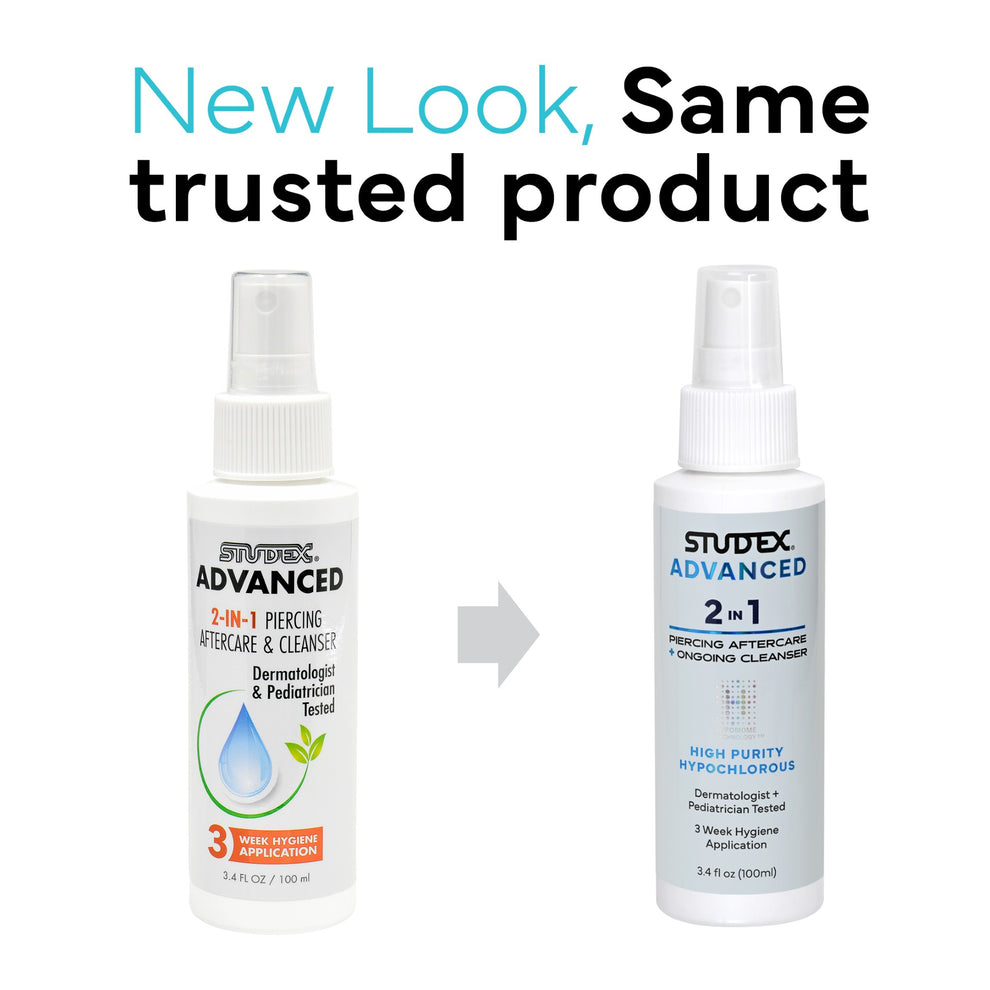 STUDEXÂ® Advanced 2-in-1 Piercing Aftercare & Cleanser – STUDEX®