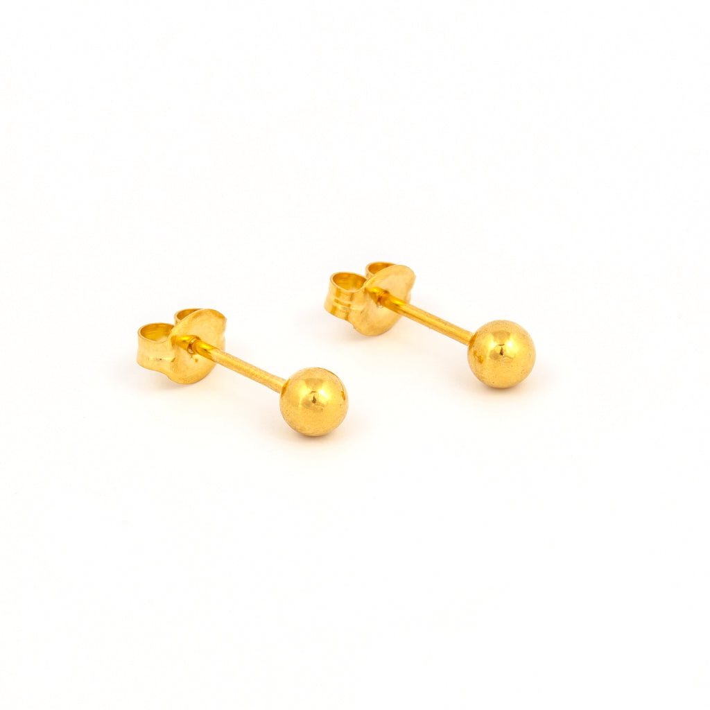 Tiny Tips Ball Studs - 4mm - Gold Plated – STUDEX®